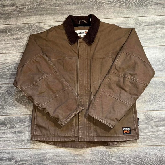 Timberland | Jackets & Coats | Vintage Brown Timberland Work Jacket ...